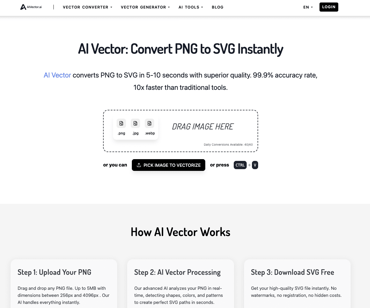 AI Vector - Convert PNG to SVG Instantly Reviews 2025: Details, Pricing ...